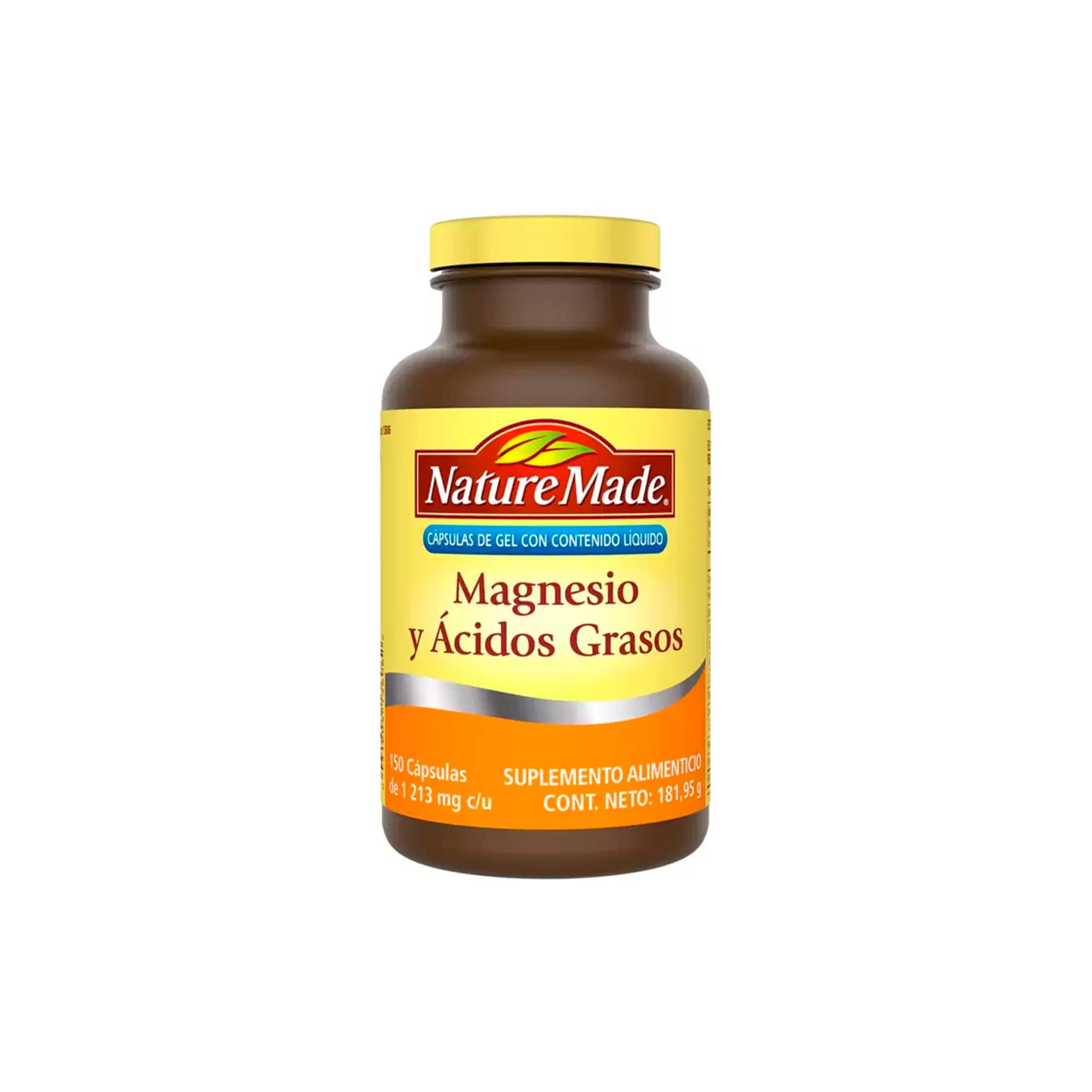Magnesio y Acidos Grasos Nature Made 150 Capsulas 250 Mg | Walmart en línea