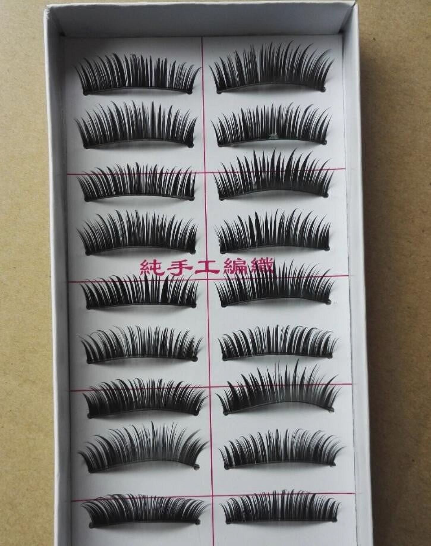 False Eyelashes Clusters Natural Strip Lashes Adhesive Reusable Natural ...