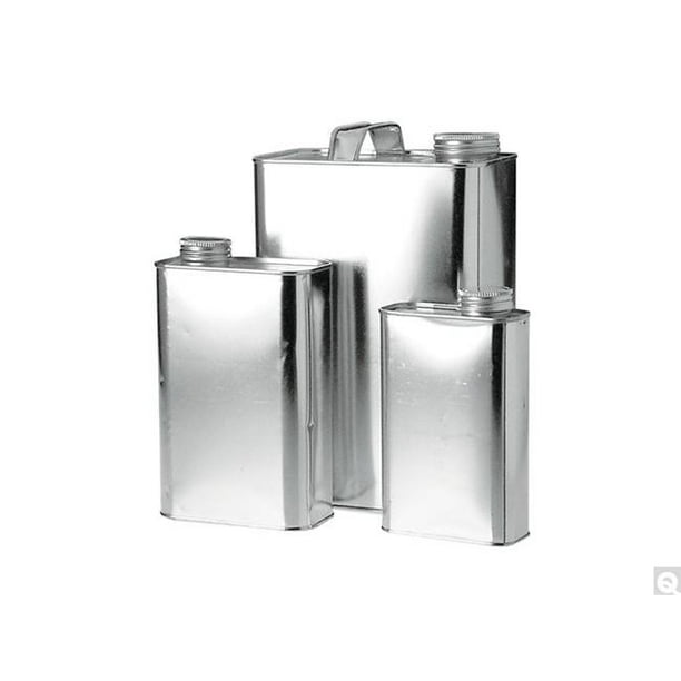 1 Pint Metal Oblong F-Style Can with 1.25 in. Alpha Solveseal Lined Cap ...