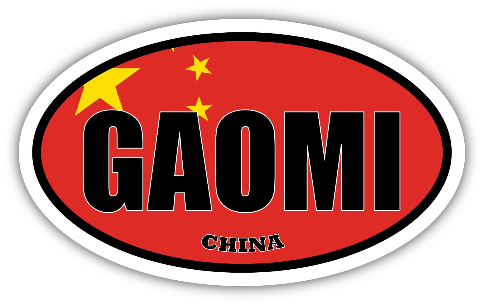 Gaomi China Flag Oval Decal Vinyl Bumper Sticker 3x5 inches - Walmart.com