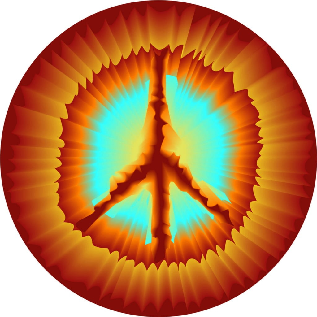 Custom Wall Decal Tie Die Peace Sign Wall Picture Art Decal Sticker 10 ...
