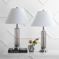 JONATHAN Y Astor 29" Glass LED Table Lamp, Smoked Gray (Set of 2 ...
