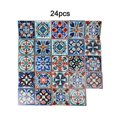 24Pcs Moroccan Style for Tile Stickers Decorative Self-Adhesive Diy ...