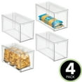 mDesign Plastic Stackable Kitchen Storage Organizer with Drawer - 4 ...