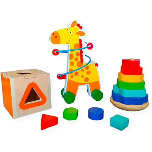 Kit de Juegos didácticos Yuff! Jirafa móvil Laberinto Cubo de Madera ...