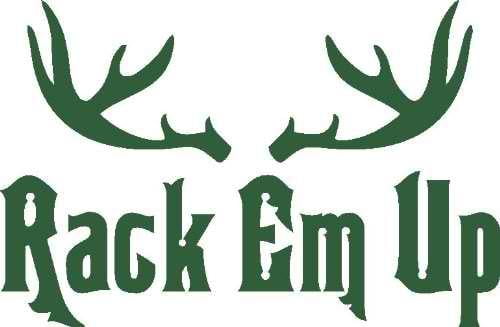Family Rack em Up Cute Hunting Wall Decal Decoration Rack Em Up ...