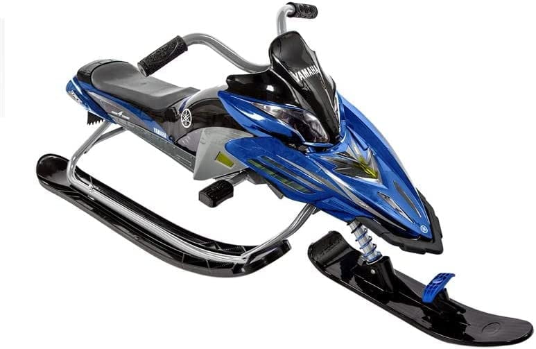Yamaha Apex Snow Bike Sled with Steering Wheel and Foot Brakes, Blue ...