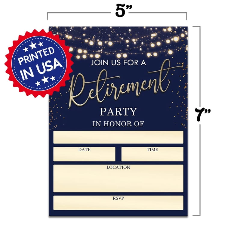 Male Retirement Invitations