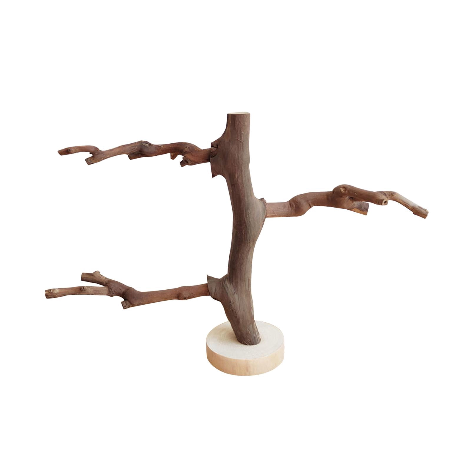 Parrot Stand Tree Branches Birdcage Indoor Durable Bird Perches Wooden ...