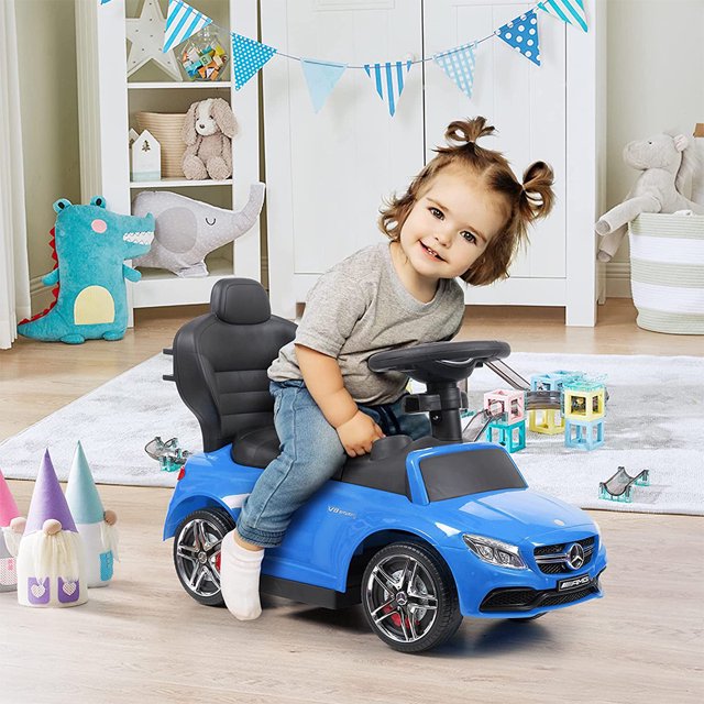 Mercedes-Benz 3-in-1 Kids Ride On Push Car, Convertible Stroller ...