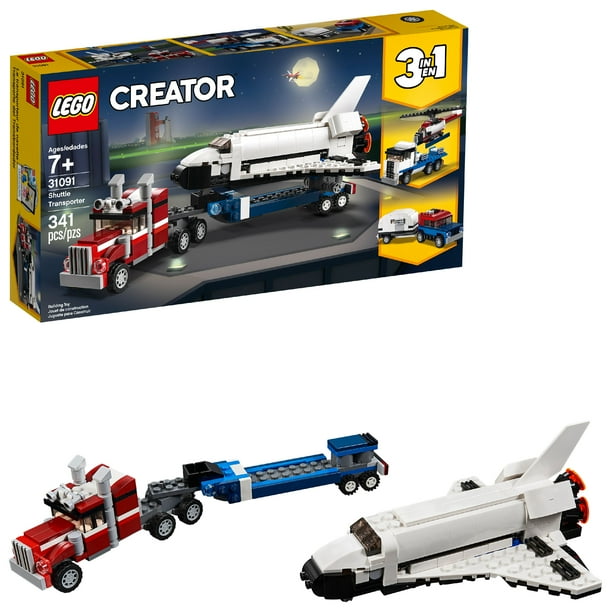 LEGO Creator 3in1 Space Shuttle Transporter Building Set 31091 ...