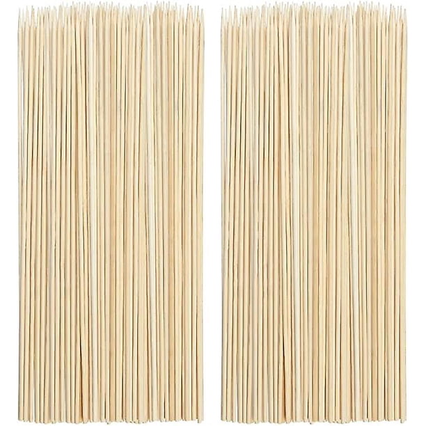 100 Piezas Brochetas De Madera, Palitos De Brochetas De Bambú De 3 Mm ...