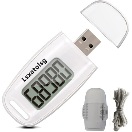 Lsxatolsg Simple Step Counter, Walking 3D Pedometer with Rechargeable y ...