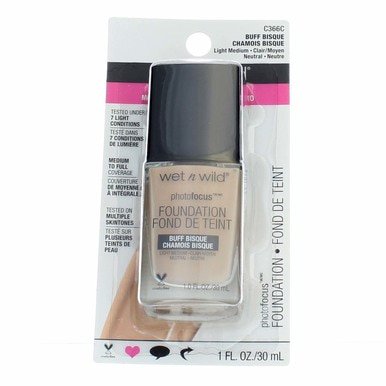 Wet n Wild PhotoFocus Foundation, Buff Bisque C366C, 1 fl oz - Walmart.com