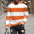 Orange Striped Shirt Men Men Orange White Striped Shirt Mens Shirt ...