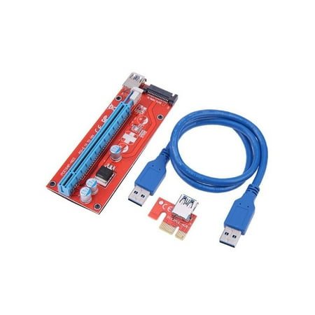 ALmi PCEI64P-N03 007S PCI-E Extender Riser Card USB 3.0 Cable Sata ...