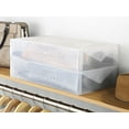 whitmor clear vue boot box - heavy duty stackable boot storage - (set ...