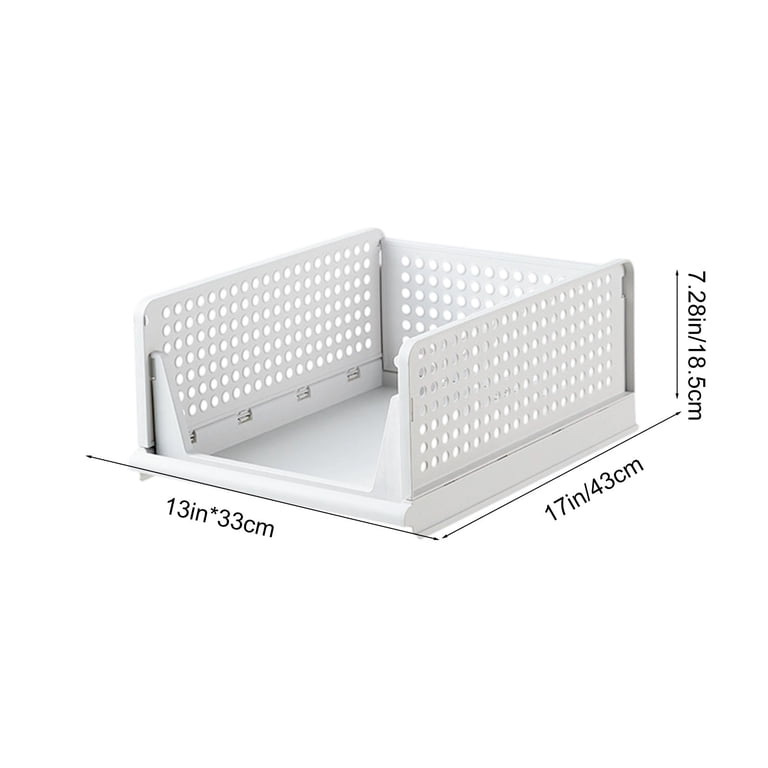 Stackable Wardrobe Storage Bins with Slide Out Drawers, Foldable Space ...
