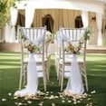 10/50 pcs as Chiffon Chair Sashes Wedding Chair Decoration for Aisle ...
