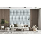 Dundee Deco 3D Wall Panels - Modern Stripes Paintable White PVC Wall ...