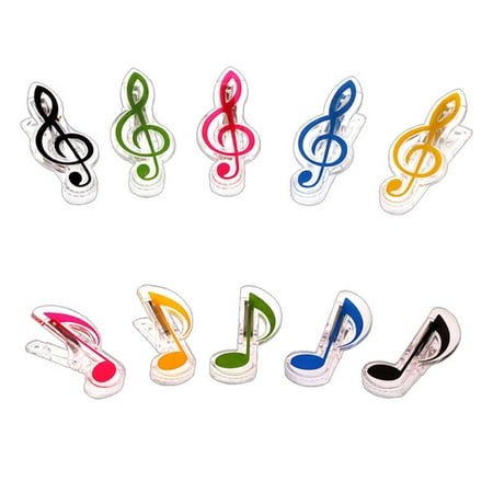2X Creative Piano Music Note Clef Sheet Music Clips Plastic Clips Book ...