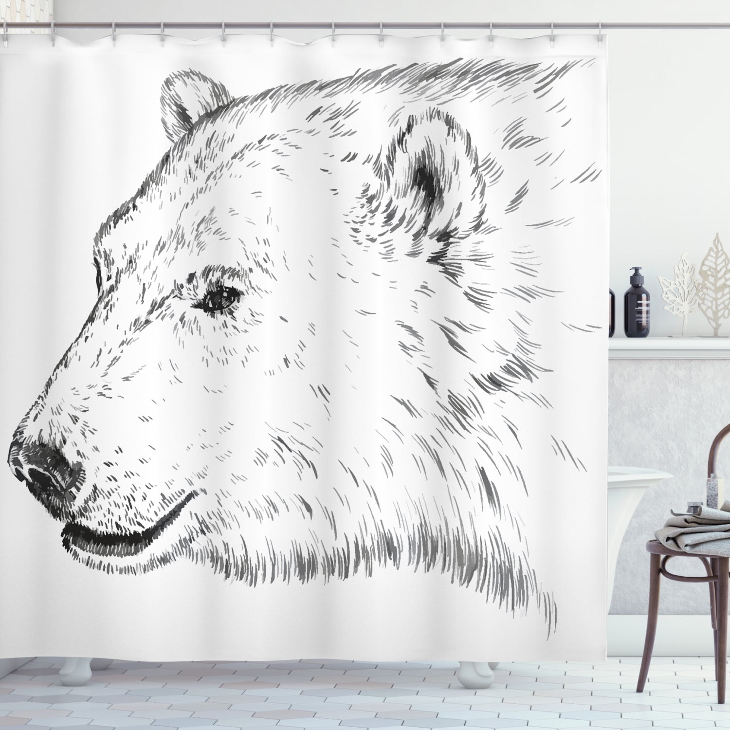 Grizzly Bear Profile Drawing