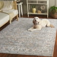 SAFAVIEH Avalon Malandra Floral Polyester Area Rug, Gray/Light Blue, 8 ...