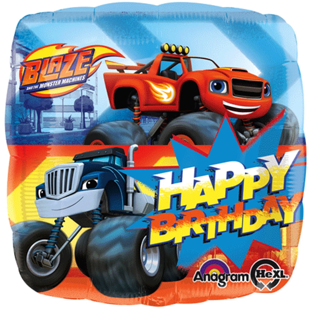 Blaze Happy Birthday Foil / Mylar Balloon 18" ( Each ) - Walmart.com