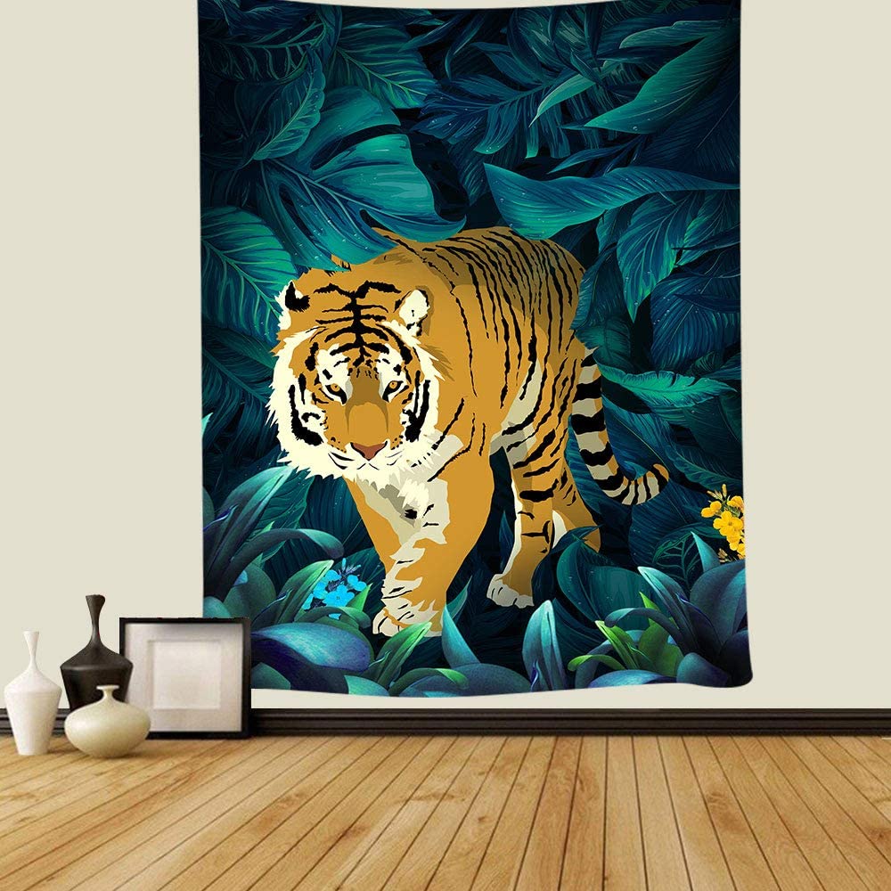 Tiger Tapestry King of the Forest Tapestry African Jungle Animals ...