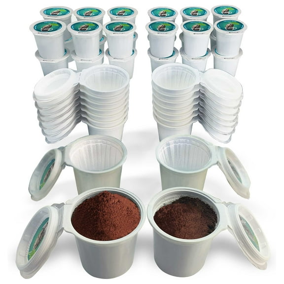 iFillCup, 42 Count, Green Coffee Pods, Fillable Single Serve ...