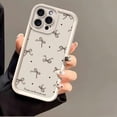 Bow Knot Bowknot Print Camera Protection Phone Case for iPhone (White ...