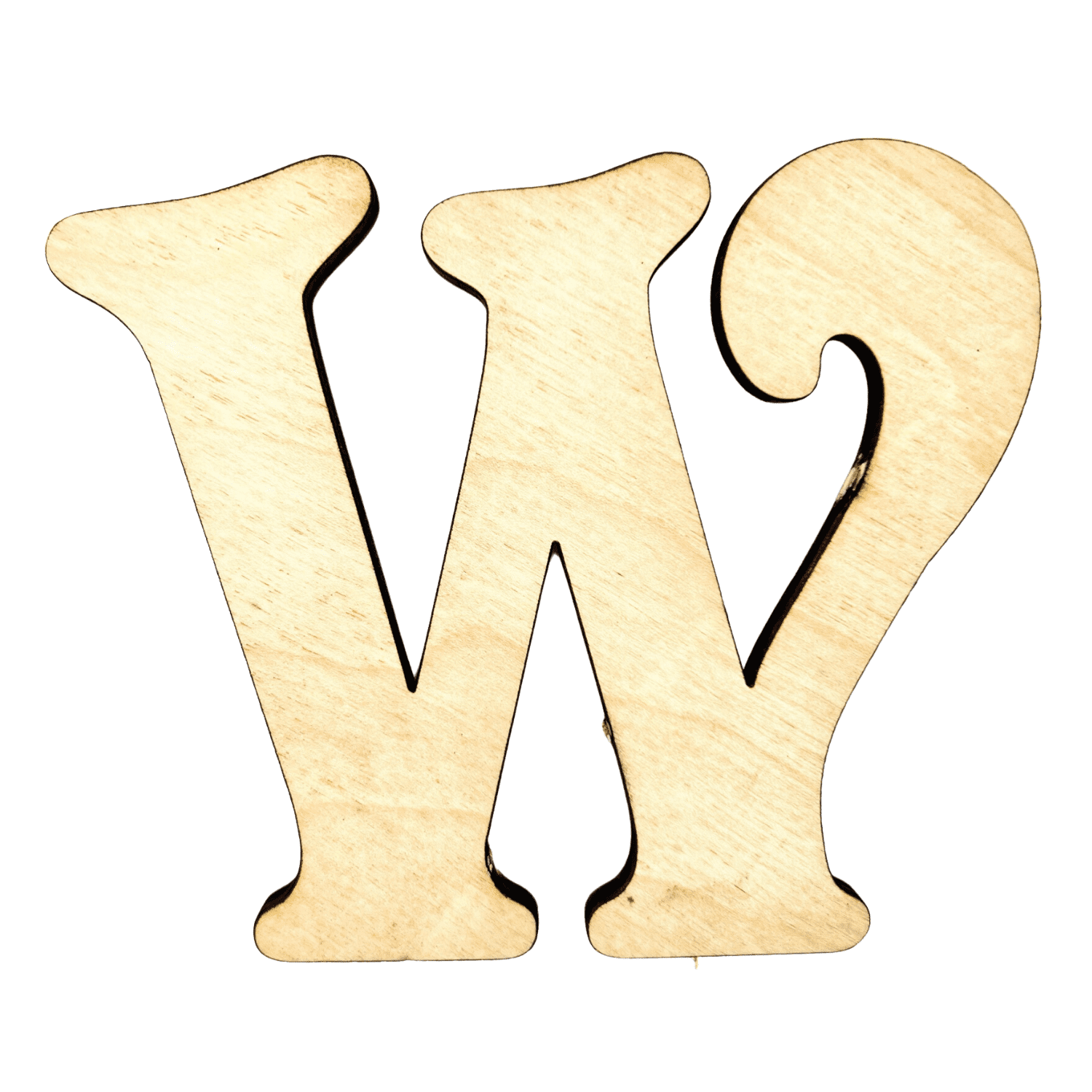 18" Tall Birch Plywood Letter W | 1/4" Thick | Krafty Supply Letters ...