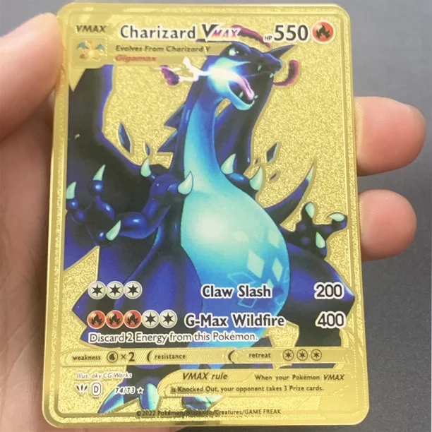 10000 Point Arceus Vmax Gx Metal Cards Diy Pikachu Charizard Gold Card ...