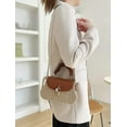 JUYGO Women Straw Crossbody Bag Leather Top Handle Straw Handbag Summer ...