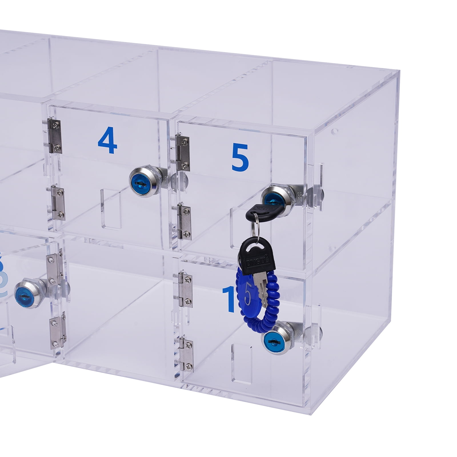 Buy Anqidi Clear Acrylic Cell Phone Locker Box, 10 Slots Wall-Mounted ...