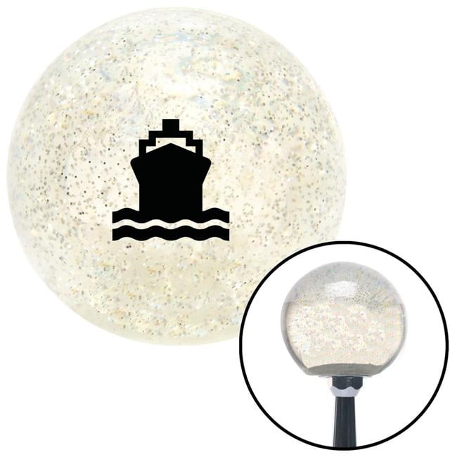 Black Boat Clear Metal Flake Shift Knob with M16 x 1.5 Insert Shifter ...