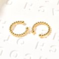 Brass Cuff Earrings Long-Lasting Plated Golden 14x1.8~2.7mm for DIY ...