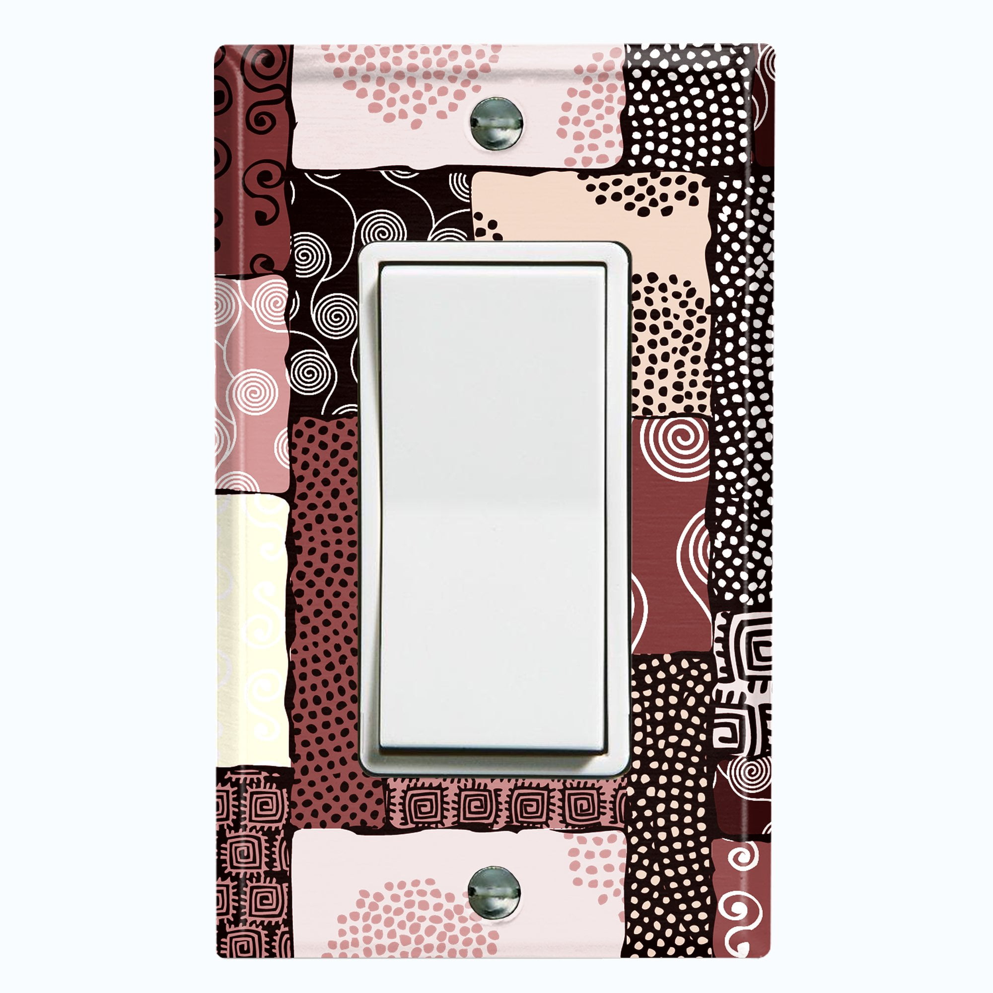 Metal Light Switch Plate Cover Safari African Tribal Art Pattern Pink ...