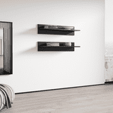 Fly Modular Wall Mounted Floating Shelf (Type-MX) Black - Walmart.com