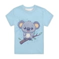 BOOMNY Girls Short Sleeve T Shirts Cute Animal Graphic T-Shirts Loose ...