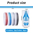 4Pcs 4 Colors Plastic Car Stickers Car Waistline Decals Mixed Color ...