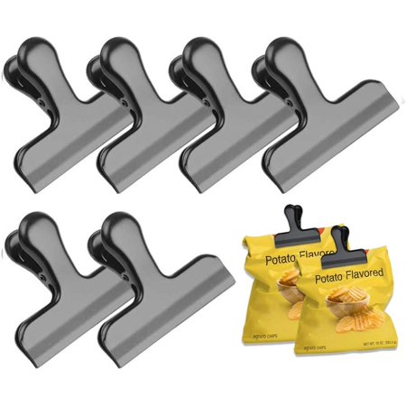 Chip Bag Clips, 3 Inches Wide Stainless Steel Heavy Duty Chip Clips for ...