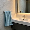 Coral Fleece Polyester Face Towel with Large Grid Pattern for Bathroom ...