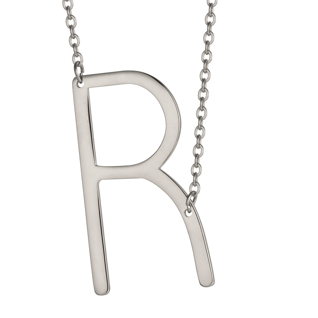 Oversized Initial R Necklace for Women Girls Stainless Steel Jewelry ...