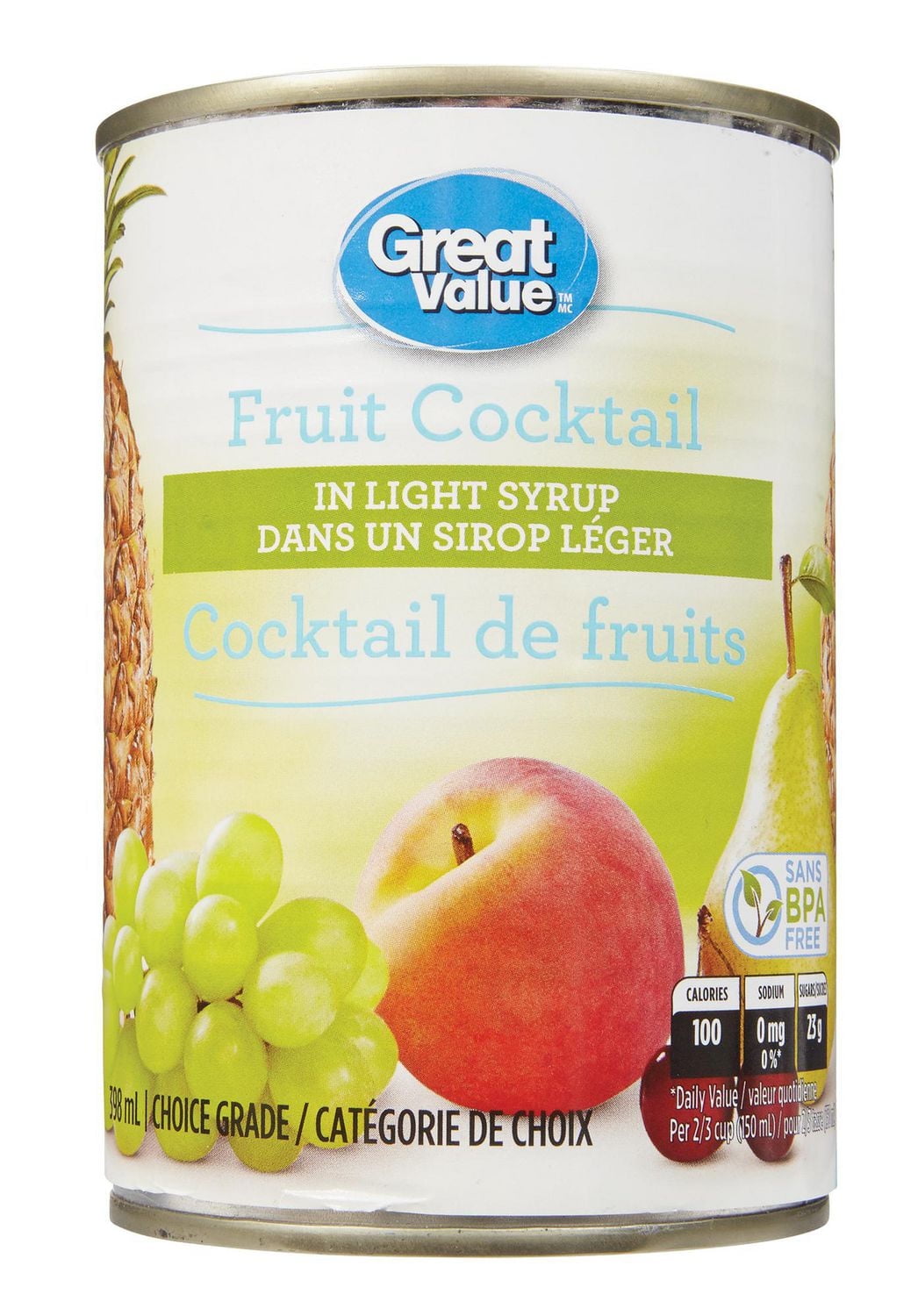 Great Value Fruit Cocktail in Light Syrup, 398 mL - Walmart.ca