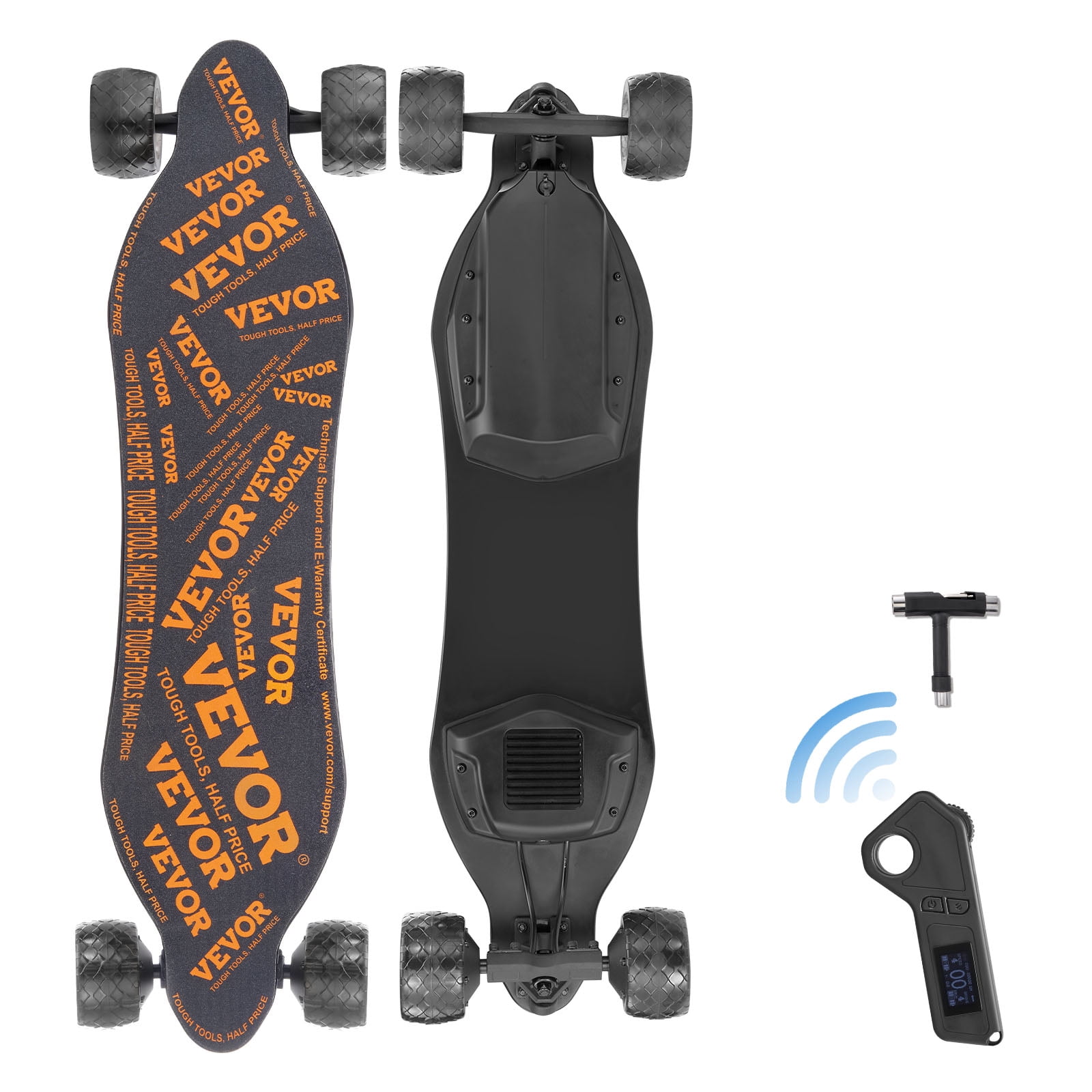 VEVOR Electric Skateboard with Remote, 25 Mph Top Speed & 21.7 Miles ...