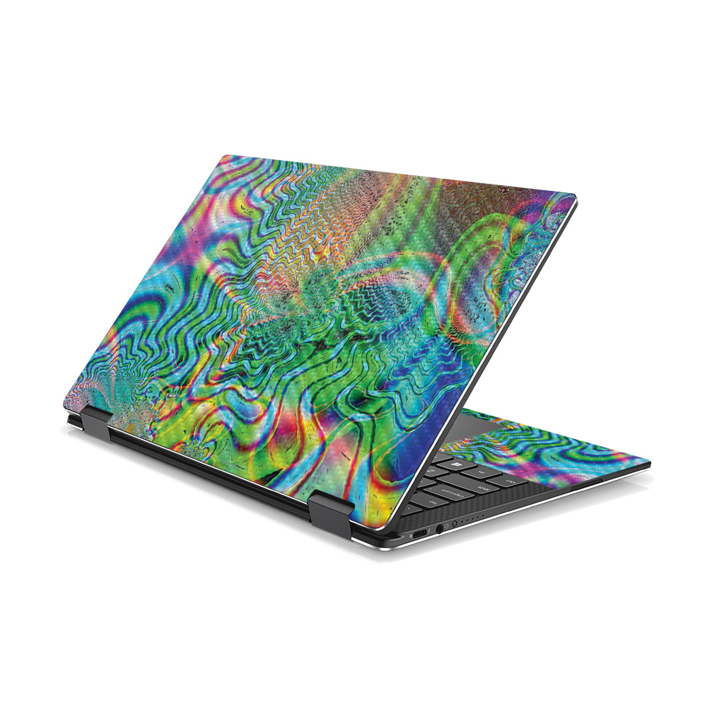 Carbon Fiber Skin Decal Wrap Compatible With DELL XPS 13 9365 2-In-1 ...