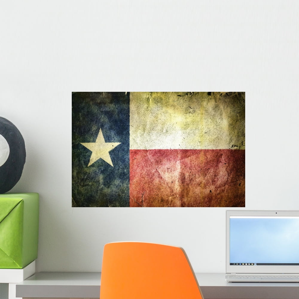 Flag State Texas Wall Mural by Wallmonkeys Peel and Stick Graphic (18 ...