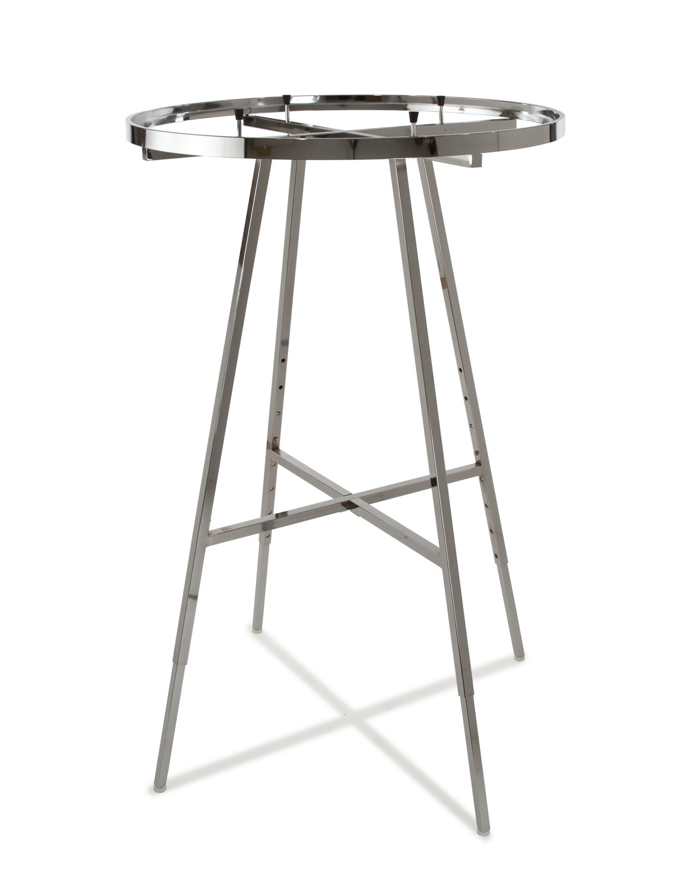 Econoco Round Clothing Rack with Rectangular Tubing Hangrail, 36 ...