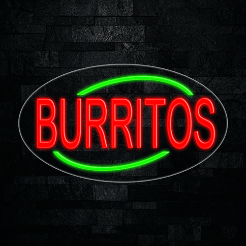 Burritos LED Neon Sign 28"L x 16"H #34165 - Walmart.com